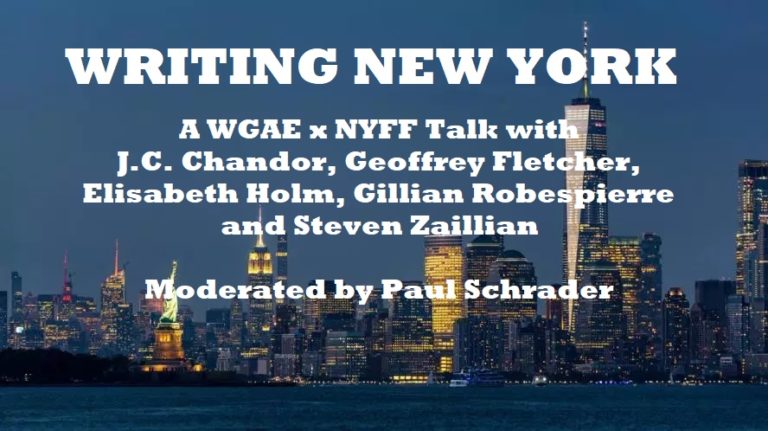 WRITING NEW YORK: New York Film Festival Talk | Writers Guild of ...