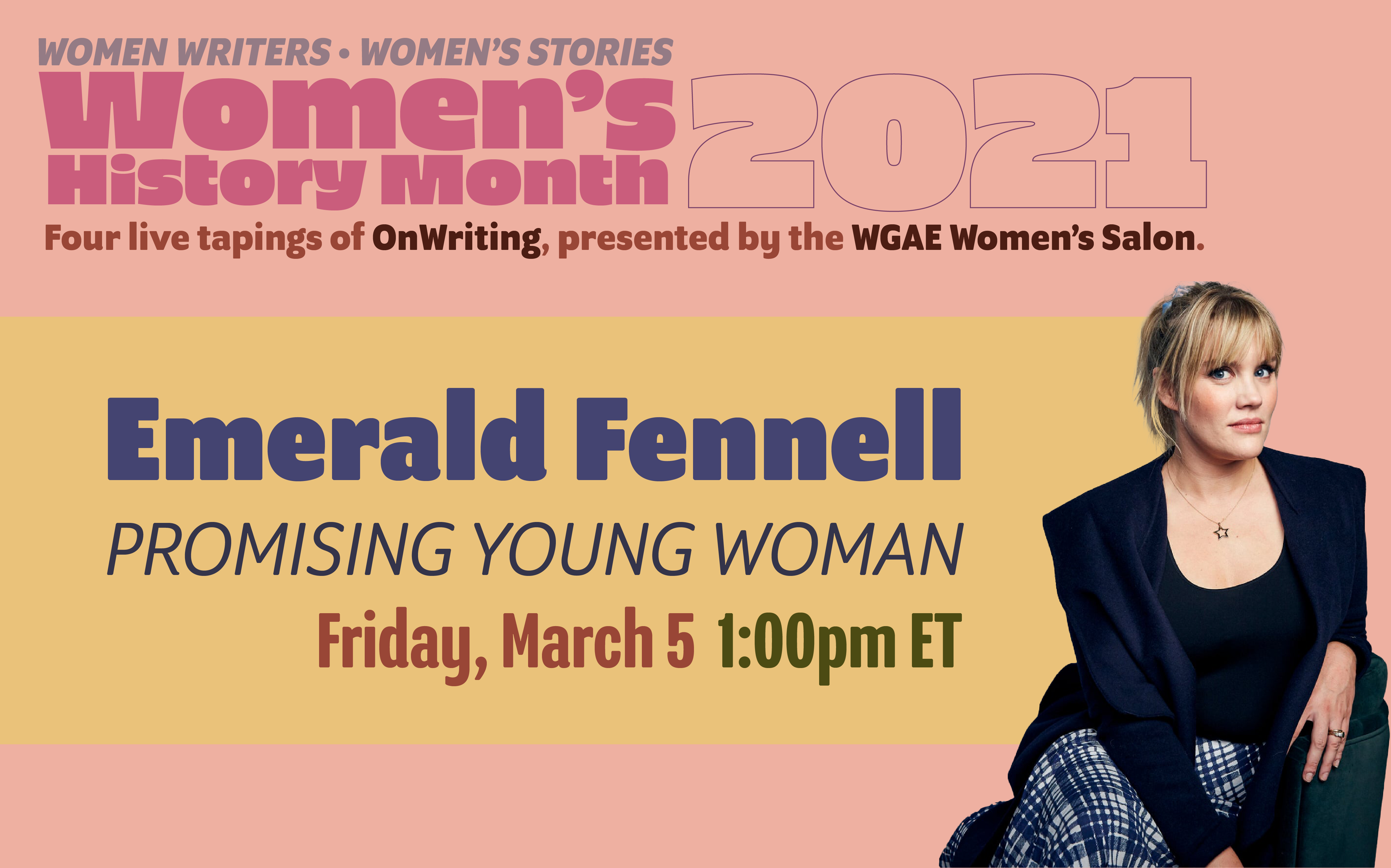 OnWriting Live: Emerald Fennell, PROMISING YOUNG WOMAN | Writers Guild ...