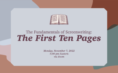 Fundamentals of Screenwriting: The First 10 Pages Workshop | Writers Guild of America East