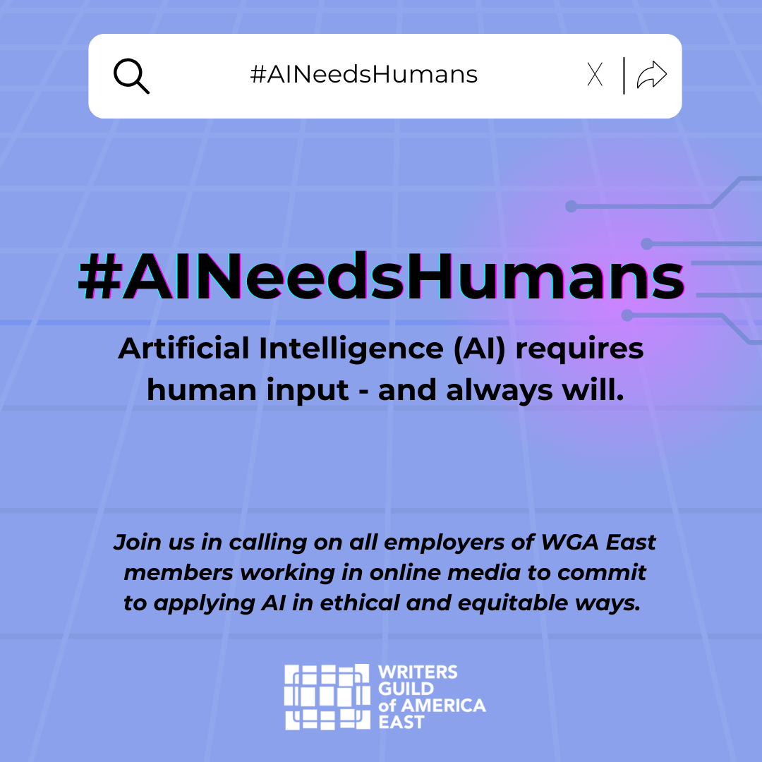 1000+ WGAE Members Demand AI Protections for Journalists | Press Room