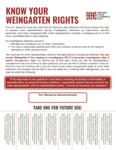 Weingarten Rights | Writers Guild of America East